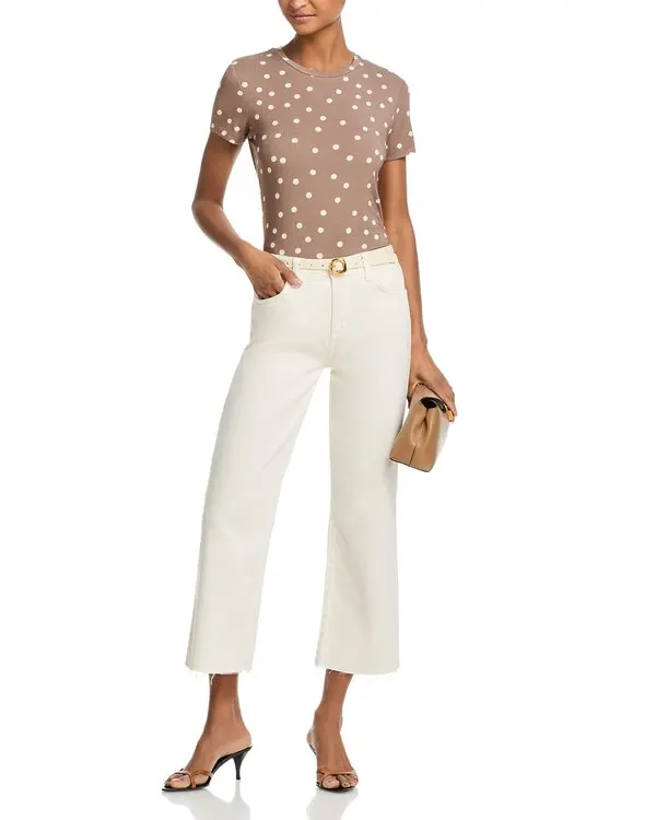 L'Agence Wanda High-rise Crop Wide-leg Jeans - Light Ecru