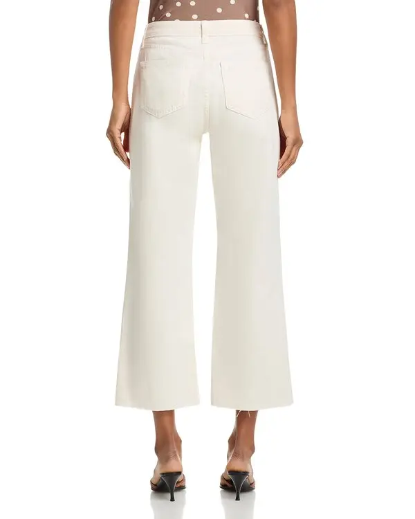 L'Agence Wanda High-rise Crop Wide-leg Jeans - Light Ecru