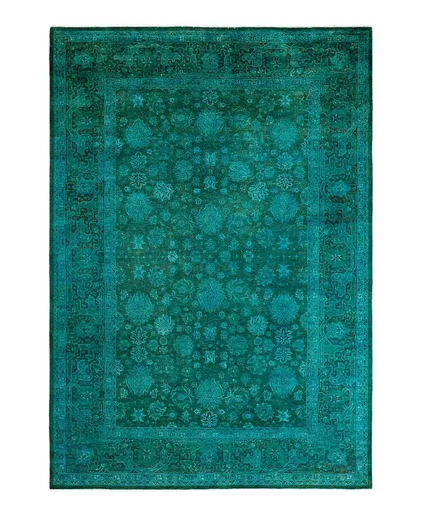 Bloomingdale'S Fine Vibrance M1381 Area Rug 6'3x9'1 - Green