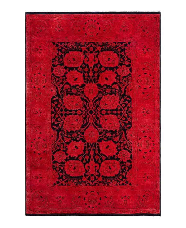 Bloomingdale'S Fine Vibrance M1387 Area Rug 6'1x9'2 - Pink