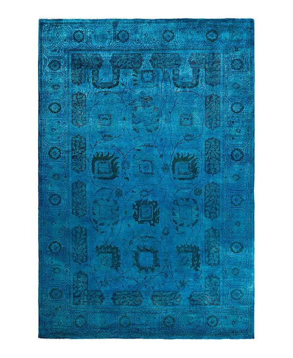 Bloomingdale'S Fine Vibrance M1270 Area Rug 6'1x9'2 - Blue