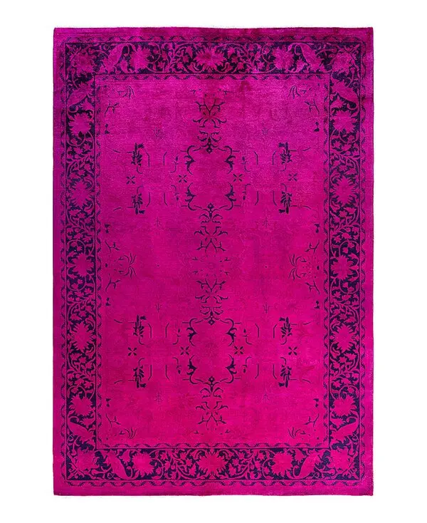 Bloomingdale'S Fine Vibrance M1519 Area Rug 6'1x9'3 - Pink