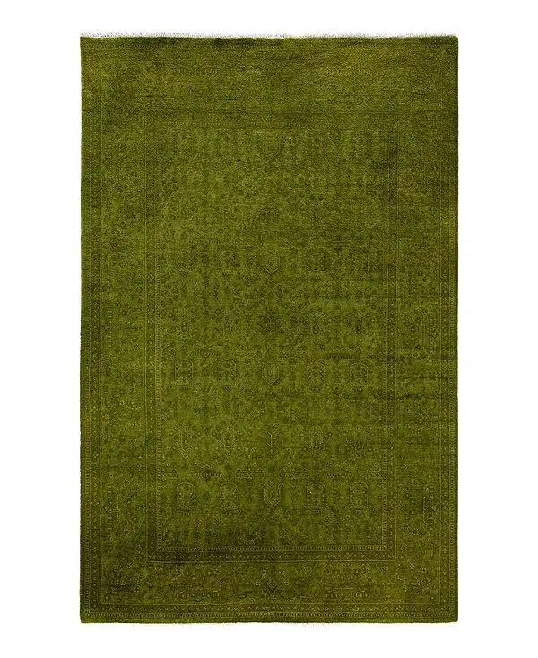 Bloomingdale'S Fine Vibrance M1427 Area Rug 3'10x6'1 - Green