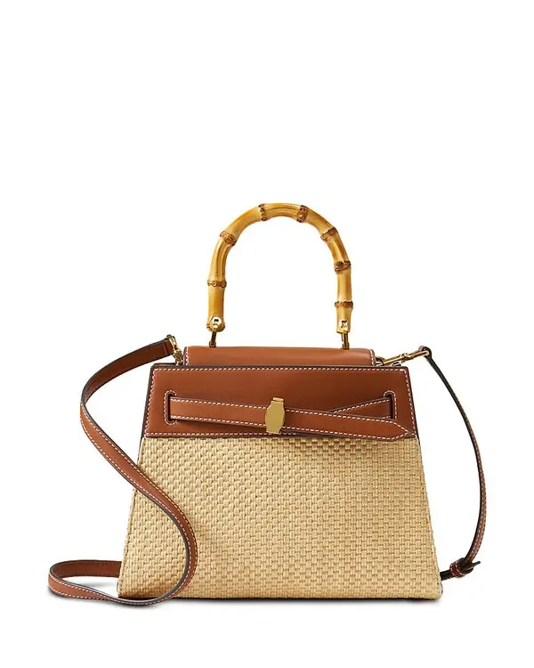 Veronica Beard Dash Raffia Crossbody Bag