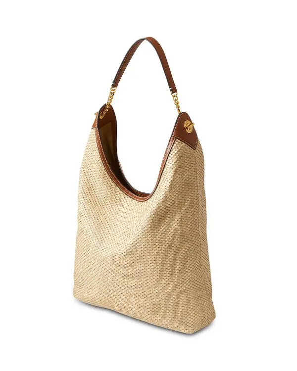 Veronica Beard Jour Raffia Shoulder Bag
