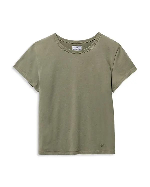 PETITE PLUME Pima Cotton Short Sleeve Pajama Tee - Green