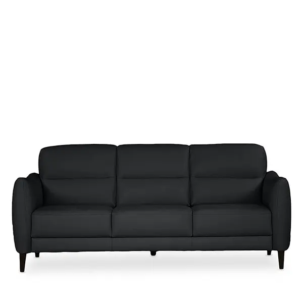 GIUSEPPE NICOLETTI Noto Three Seat Leather Sofa - Bull - Black