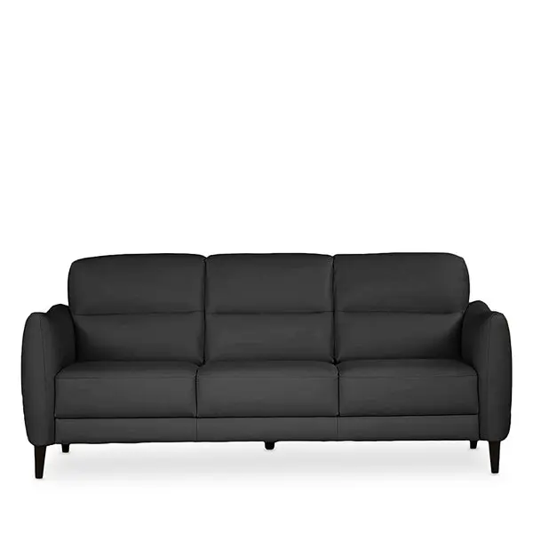 GIUSEPPE NICOLETTI Noto Three Seat Leather Sofa - Bull - Grigio Scuro