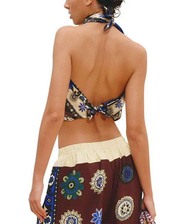 ALEMAIS Silk Scarf Top