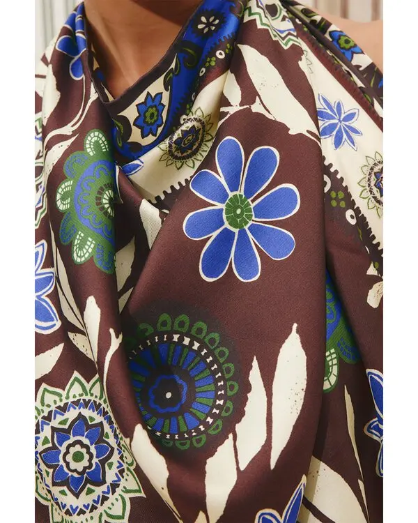 ALEMAIS Silk Scarf Top