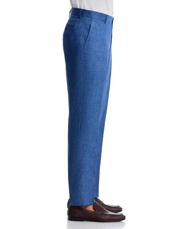 Vince Delave Linen Slim Fit Suit Pants - Blue