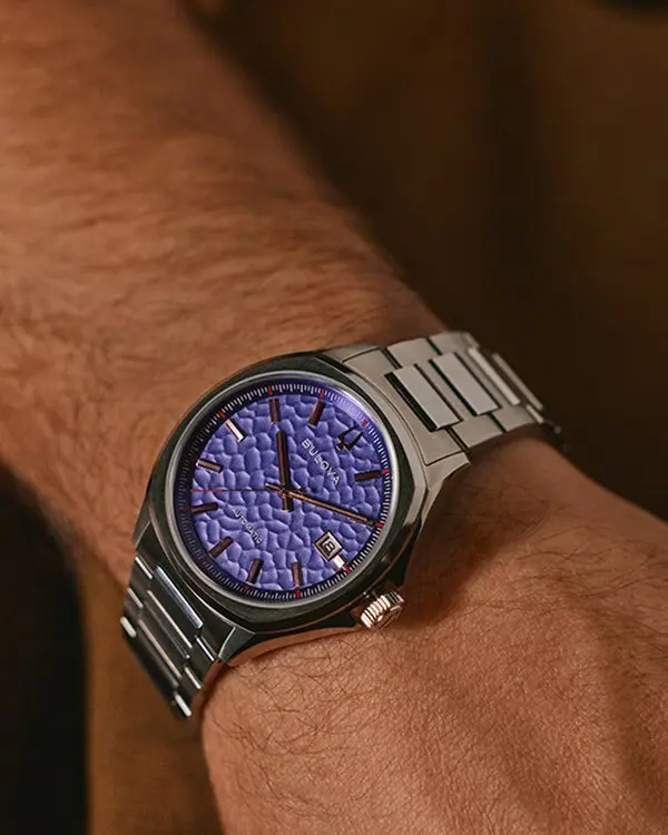 Bulova Tony Bennett Nyc Watch, 39mm - Silver/purple