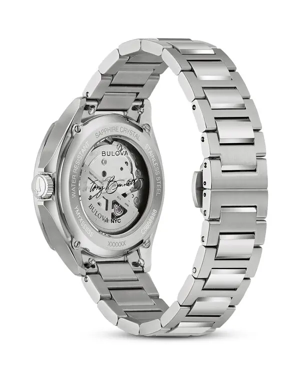 Bulova Tony Bennett Nyc Watch, 39mm - Silver/purple