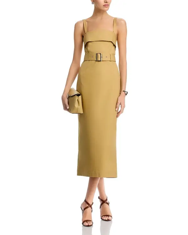 TOCCIN Theodora Belted Midi Dress