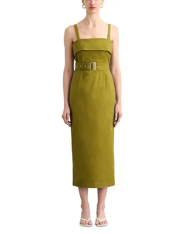 TOCCIN Theodora Belted Midi Dress