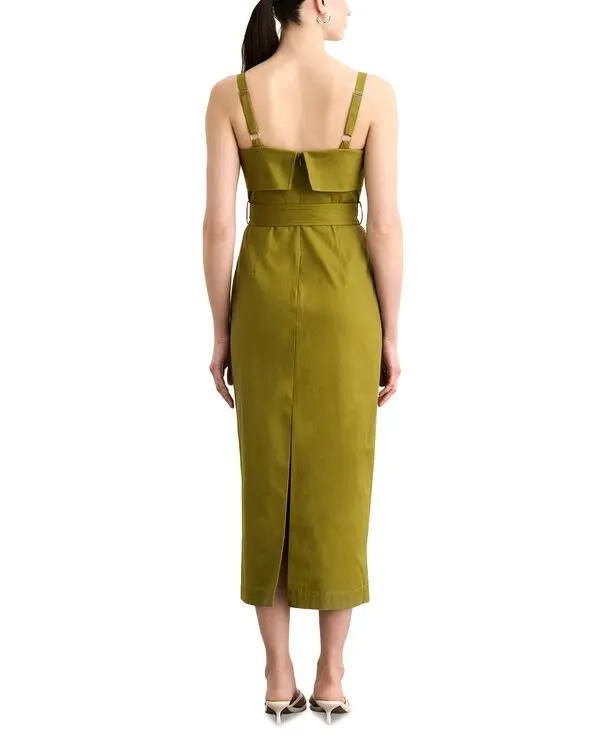 TOCCIN Theodora Belted Midi Dress