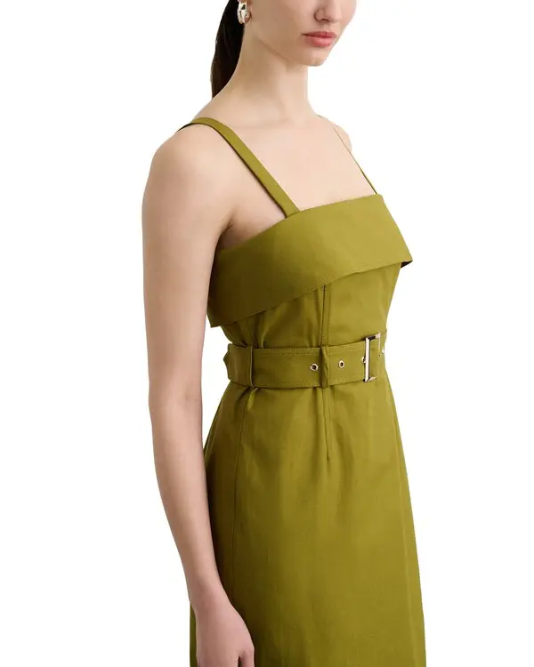 TOCCIN Theodora Belted Midi Dress