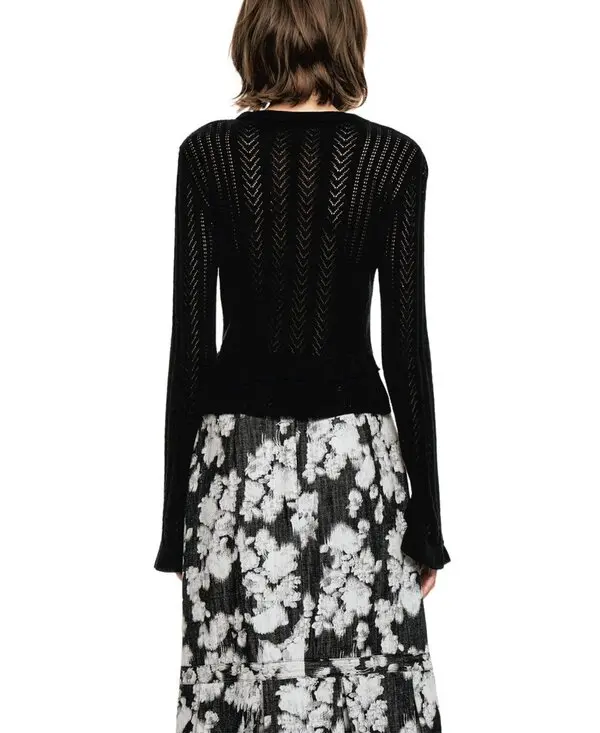 Anna Sui Victorian Pointelle Cardigan
