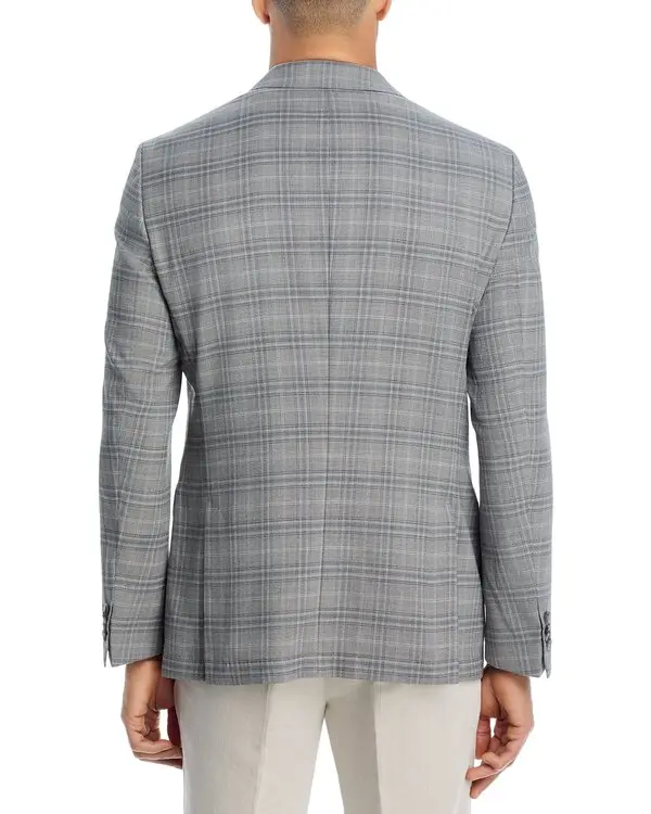 BOSS Hutson Slim Fit Plaid Sport Coat - Silver