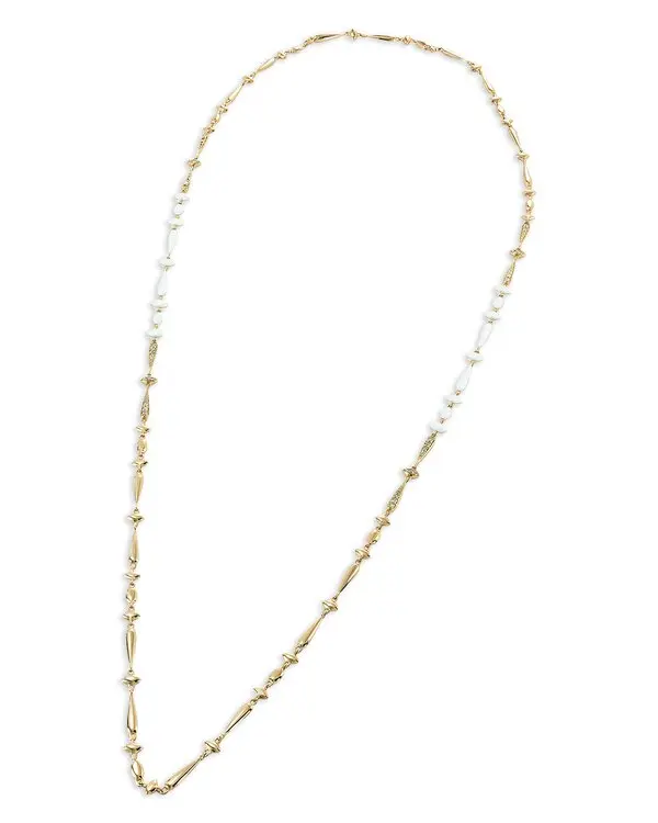 Etho Maria 18k Yellow Brown Diamond & White Ceramic Statement Necklace