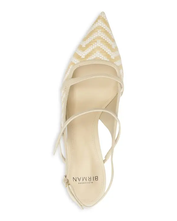 ALEXANDRE BIRMAN Raffia Slingback Pumps