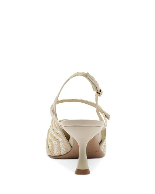 ALEXANDRE BIRMAN Raffia Slingback Pumps