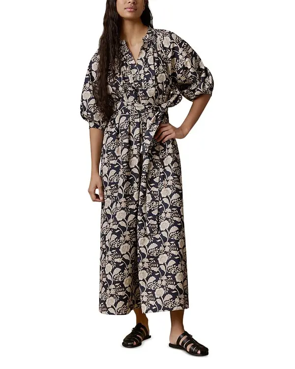 Faherty Brand Coastal Poplin Kaia Dress - Avignon Floral Print