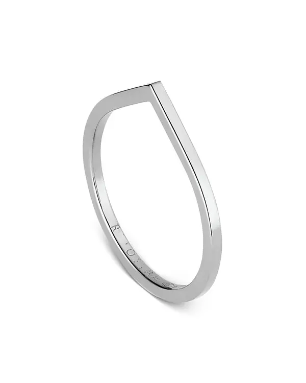 REPOSSI 18k Gold Antifer V Shaped Band - White Gold