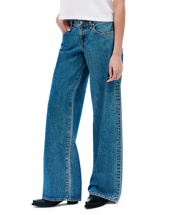 SLVRLAKE Lexi Low Rise Wide Leg Jeans - Satisfaction