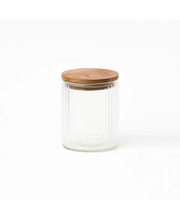 FLECK Fluted Glass Storage Jars Set Of 3