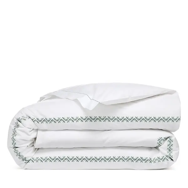 MATOUK Atticus Embroidered Duvet Cover, King Exclusive - Celadon
