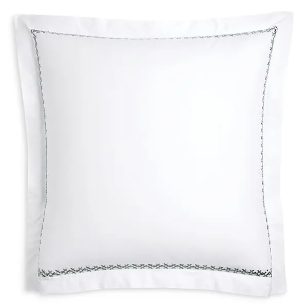 MATOUK Atticus Embroidered Sham, Euro Exclusive - Celadon