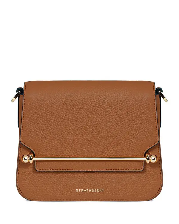 Strathberry Ace Mini Leather Crossbody Bag - Tan