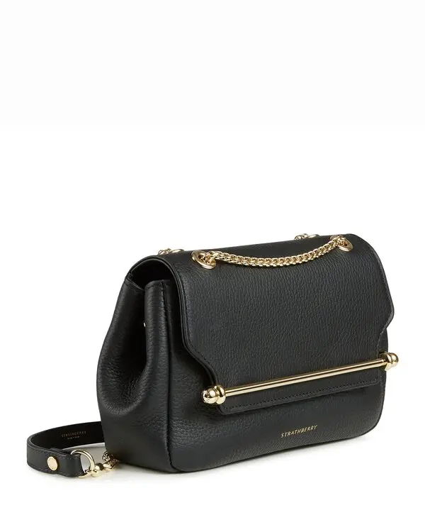 Strathberry East/west Mini Leather Shoulder Bag - Black