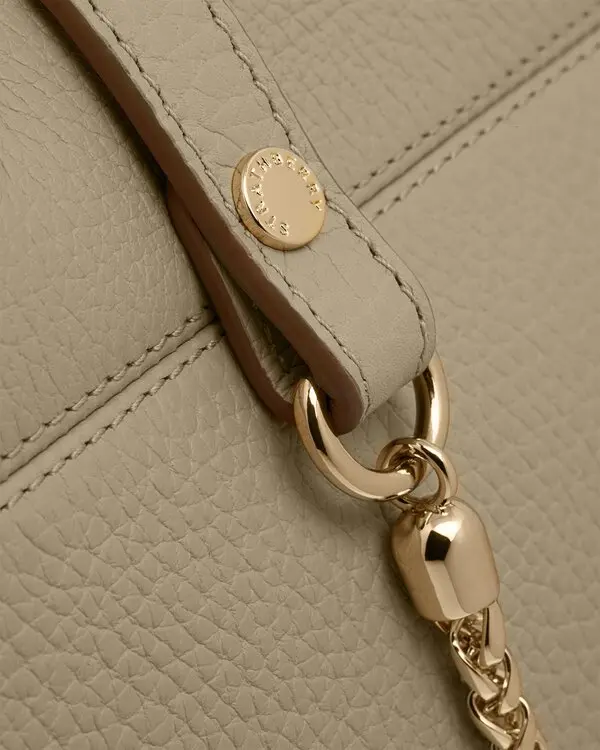 Strathberry East/west Mini Leather Shoulder Bag - Sand