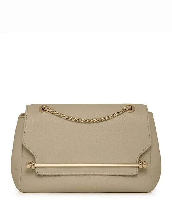 Strathberry East/west Mini Leather Shoulder Bag - Sand
