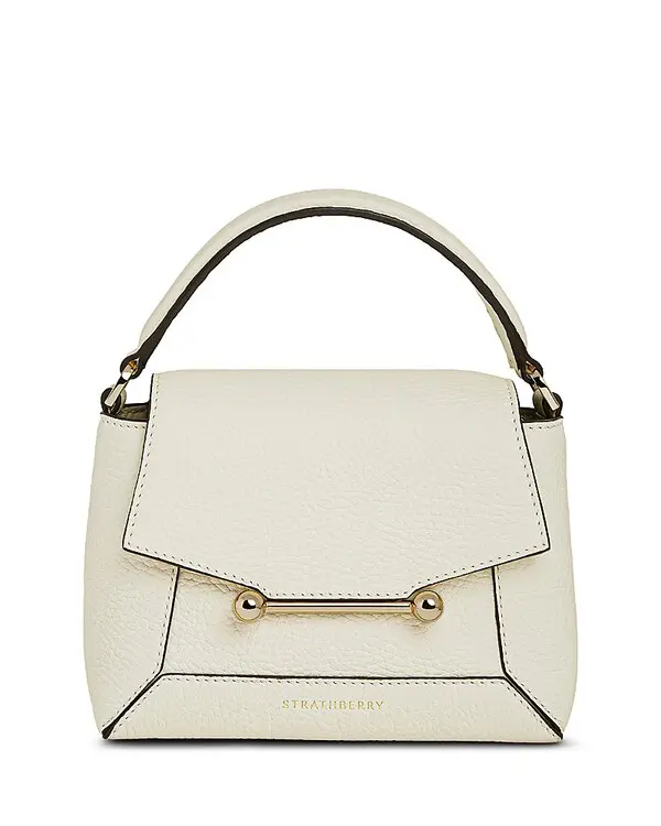 Strathberry Mosaic Nano Leather Crossbody Bag - Vanilla