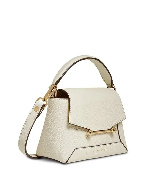 Strathberry Mosaic Nano Leather Crossbody Bag - Vanilla