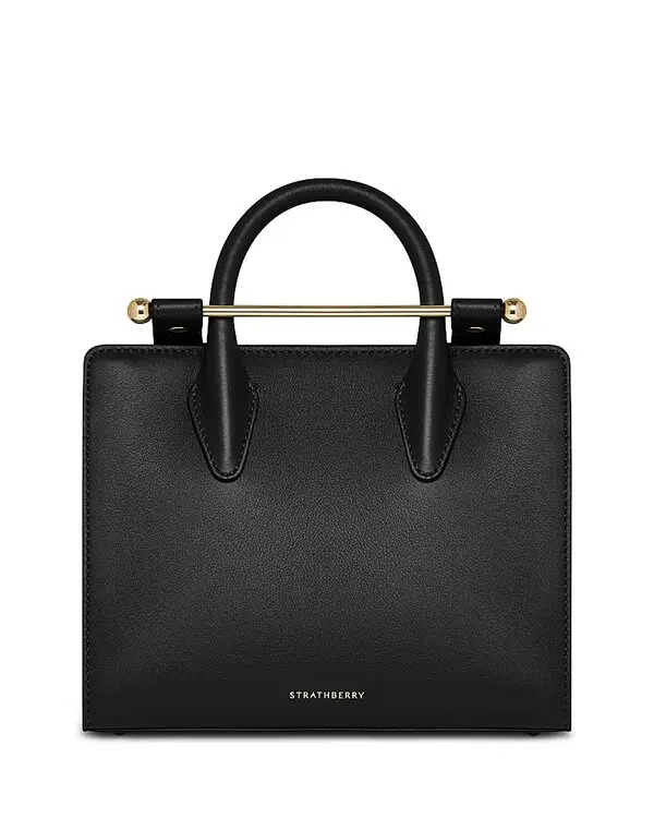 Strathberry Mini Leather Tote Bag - Black