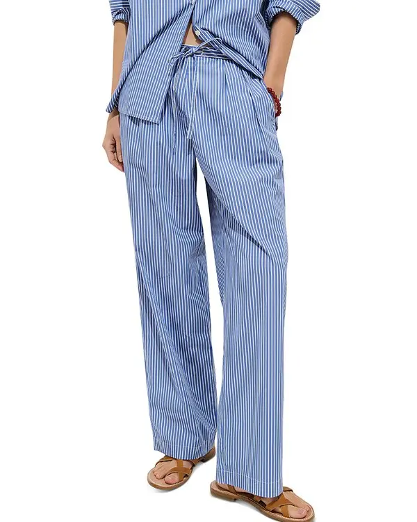 ALEX MILL Hudson Striped Pants - Blue/ivory
