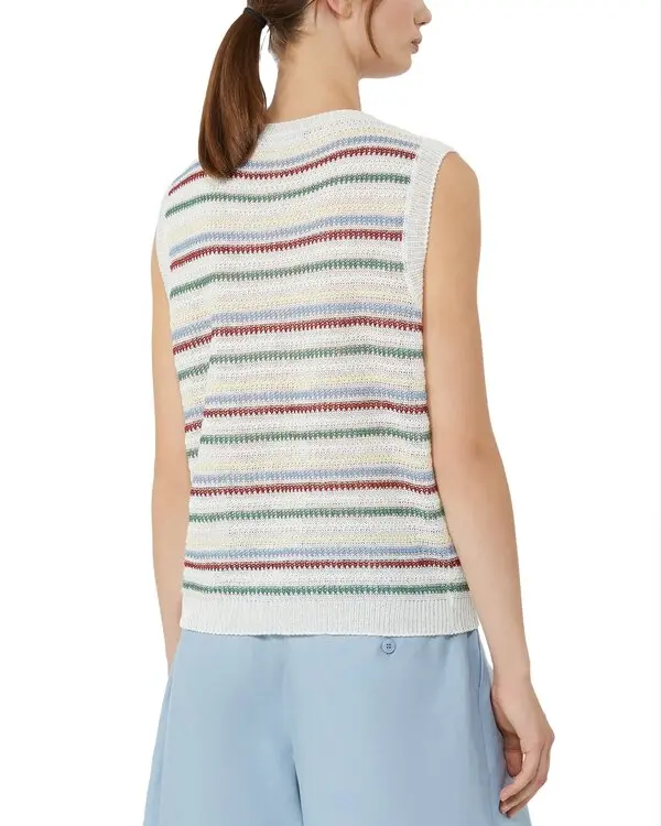 Max Mara Striped Linen Top