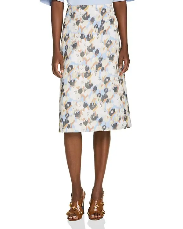 Marni A Line Skirt - Light Blue