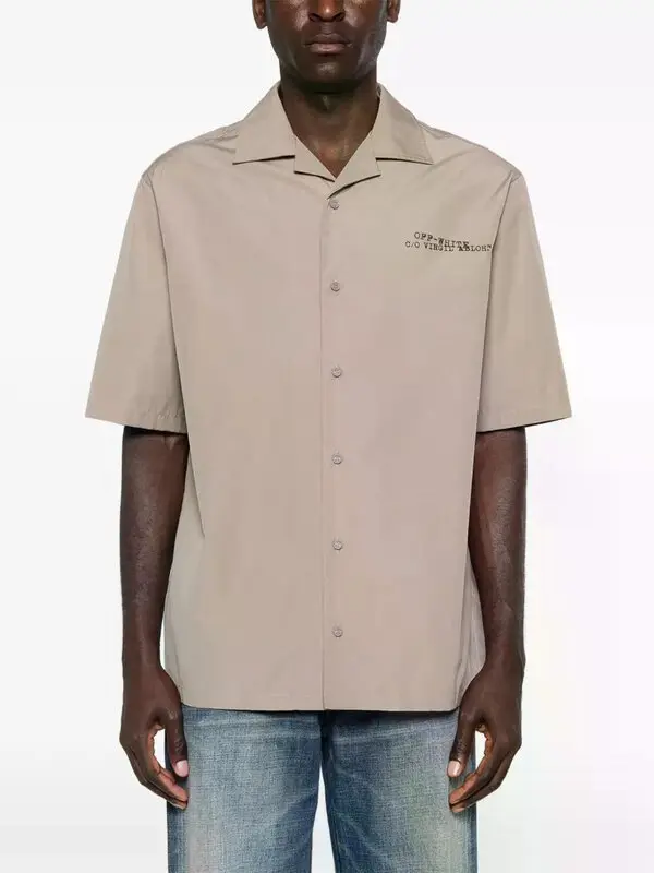 Off-White Buttoned Short-sleeve Shirt
