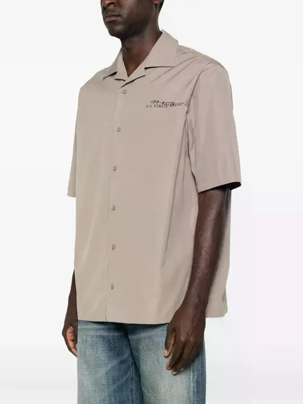 Off-White Buttoned Short-sleeve Shirt