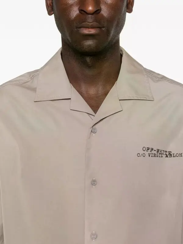 Off-White Buttoned Short-sleeve Shirt