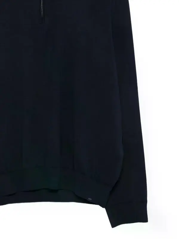 Paul & Shark Zip Mock Neck Sweater - Blue