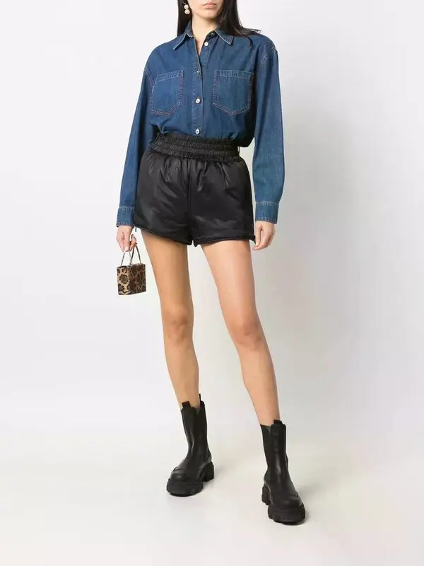 Red Valentino Side-zip Padded Shorts - Black