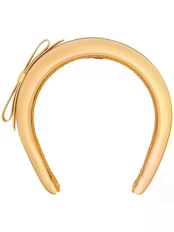 Red Valentino Bow-detail Headband - Yellow