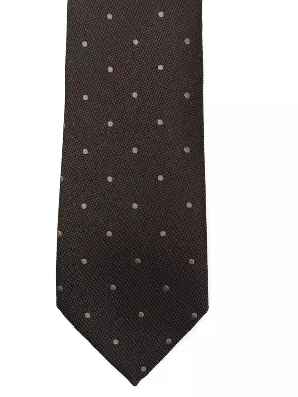 TOM FORD Polka Dot Neck Tie - Brown