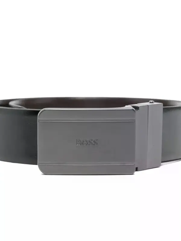 BOSS Logo Leather Belt